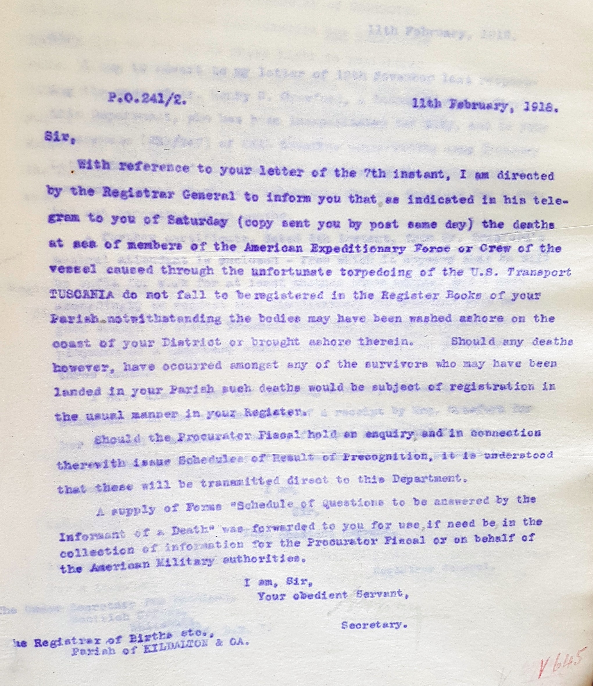 The sinking of the Tuscania, 1918 – Open Book