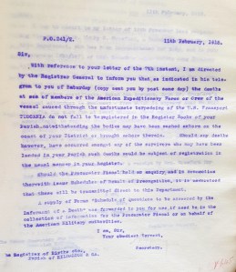 The sinking of the Tuscania, 1918 – Open Book